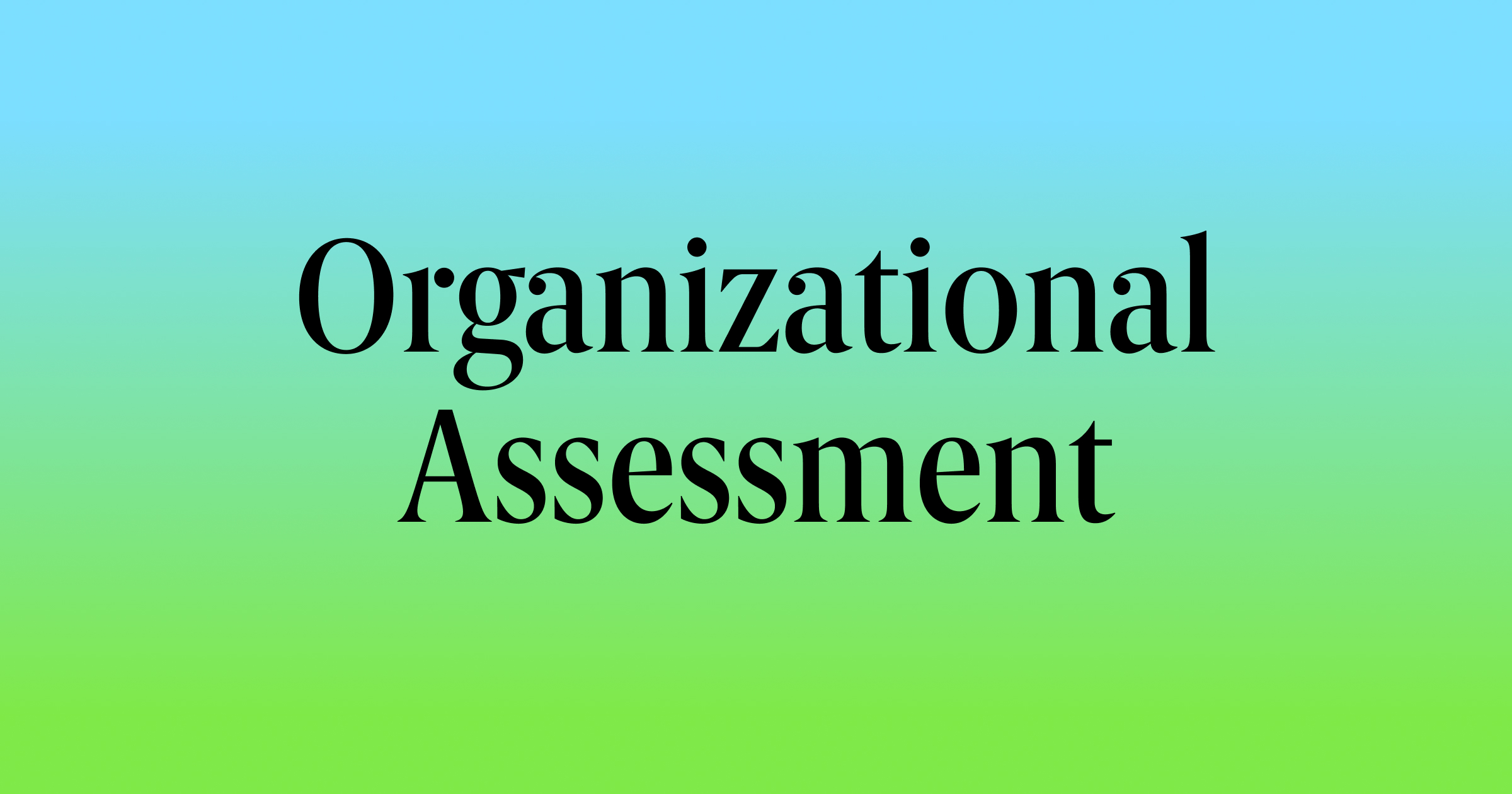 Organizational Assessment - Fors Marsh