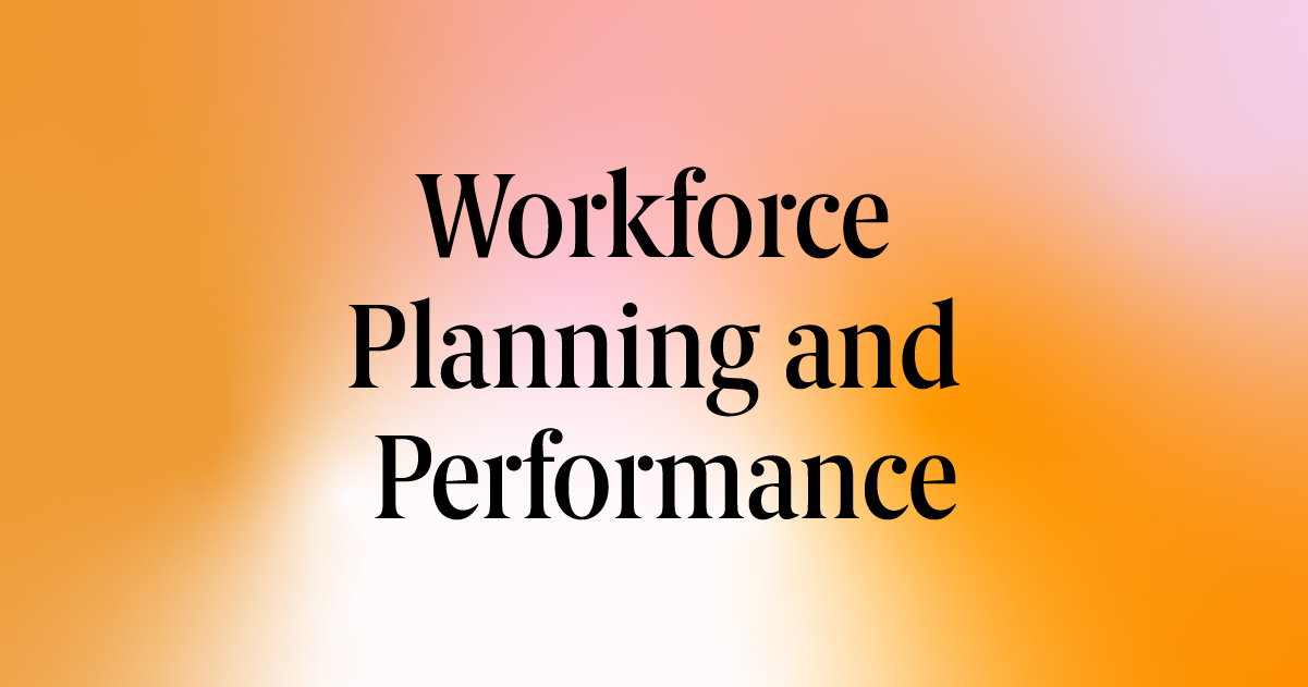 Workforce Planning and Performance - Fors Marsh